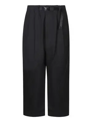 Comme Des Garçons Belted Loose Fit Trousers - Black