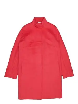 Max Mara Logo Long-sleeved Coat - Red