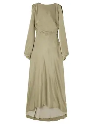 ROKSANDA Cape-effect Silk-satin Maxi Dress - Nude