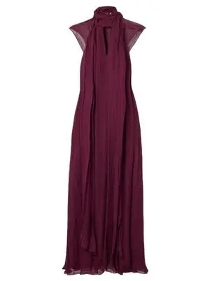 Staud Claret Crepon Maxi Dress - Red