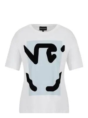 Emporio Armani Eagle Logo Printed T-shirt - White