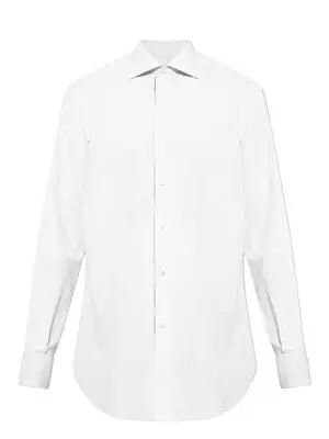 Brioni Regular-fit Shirt With Cufflink Cuffs - White