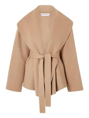 Gabriela Hearst Belted Cashmere Jacket - Nude