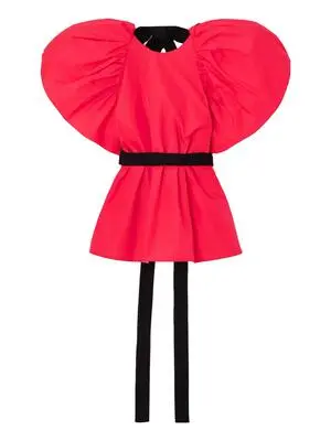 ROKSANDA Belted Taffeta Top - Red