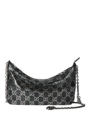 Gucci Metallic Evening Bag With Charm - Black/silver