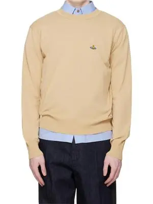 VIVIENNE WESTWOOD Vivienne Westwood Orb Logo Knitted Sweater Sand