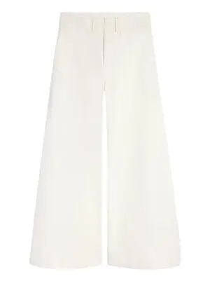 Celine Indigo Denim Flare Jeans - White
