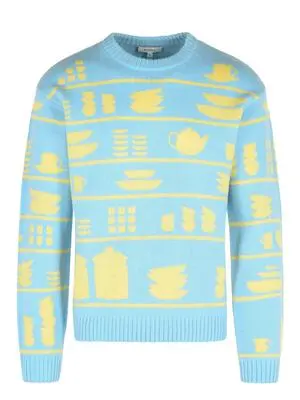 J.W.ANDERSON Patterned Crew-neck Sweater - Blue