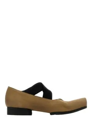 UMA WANG Square-toed Ballet Flats - Brown