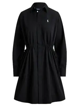 Polo Ralph Lauren Long Sleeve Cotton Mini Shirt Dress - Black