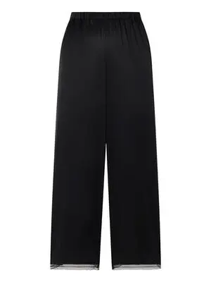 Staud Lace Trim Wide-leg Trousers - Black