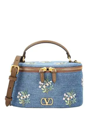 Valentino Garavani Vlogo Signature Zip-up Shoulder Bag - Blue
