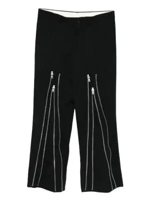 Comme Des Garçons Zipper Embellished Casual Pants - Black