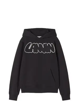 LANVIN Long-sleeved Hooded Sweatshirt - Black