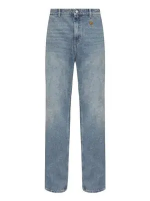COURREGES Courreges Wide-Leg Jeans Gray