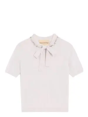 Valentino Garavani Embellished Short-sleeved Jumper - No