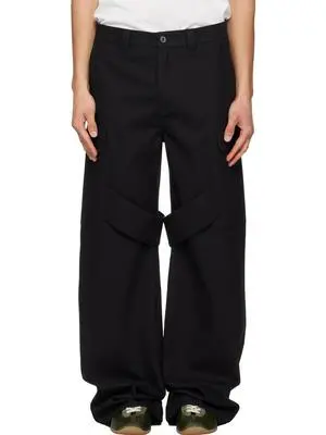 COURREGES Courrèges Cotton Twill Cargo Trousers - Black
