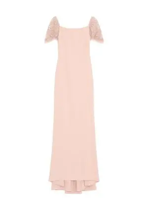 Valentino Garavani Embroidered Couture Cady Long Dress - Nude