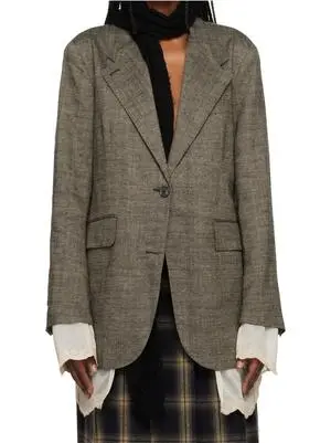 Our Legacy Drip Long-sleeved Suit Jacket - Dark Brown