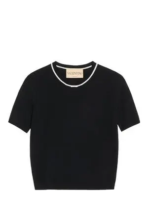Valentino Garavani Crewneck Short-sleeved Jumper - Black