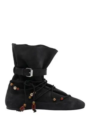 Isabel Marant Étoile Letiz Buckle-detailed Lace-up Ankle Boots - Black