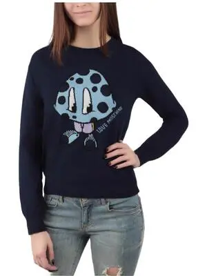 Moschino Pullover With Graphic Detail - Black