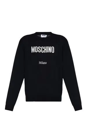 Moschino Embroidered Logo Jumper - Black