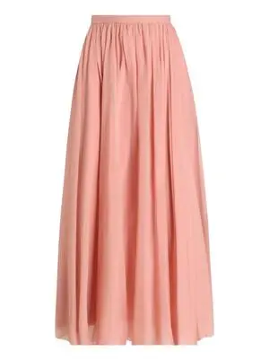 Dolce & Gabbana Gathered Chiffon Maxi Skirt - Pink