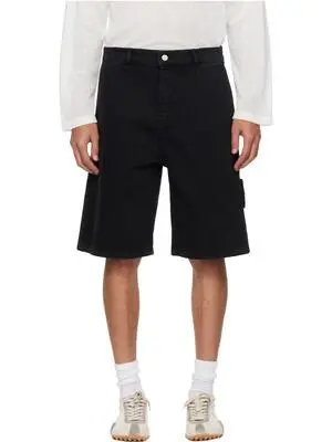 COURREGES Courrèges Belt Loop Denim Shorts - Cowboy Black