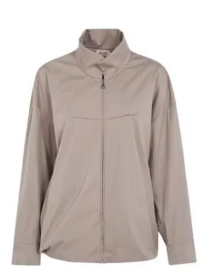 N.21 High-neck Zip-up Bomber Jacket - Nude