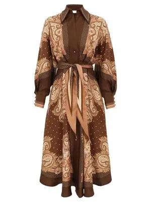 Zimmermann Zimmermann Luna Shirt Dress Brown
