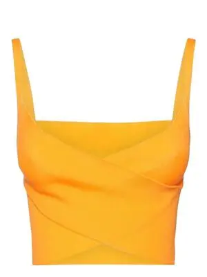 MSGM Rib Knitted Sling Top - Yellow
