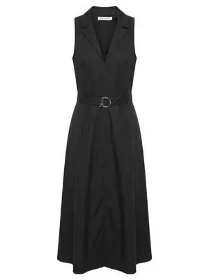 Patrizia Pepe Belted Midi Dress - Black