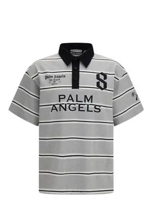Palm Angels Palm Sport Striped Polo Shirt - Gray