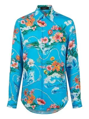 Gucci Printed Collared Long-sleeve Shirt - Multicolor