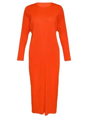 PLEATS PLEASE BY ISSEY MIYAKE Long-sleeved Dress - Red