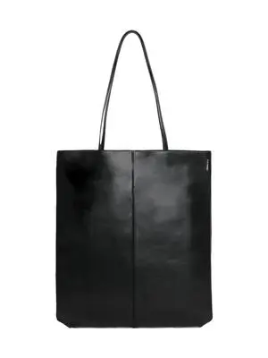 JIL SANDER Linea Leather Tote Bag - Black