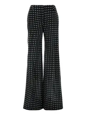 Ermanno Scervino Polka Dot Wide-leg Trousers - Black