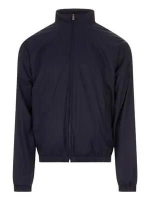 Canali Long Sleeve Zip-up Jacket - Black