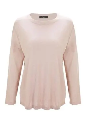 Max Mara Round Neck Long Sleeve Pullover - Nude