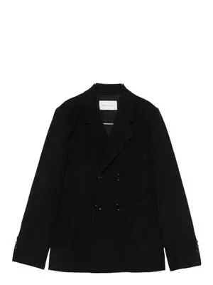 Ami Double-breasted Patch-pocket Blazer - Black
