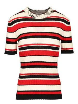 Burberry Striped Knitted Top - Multicolor