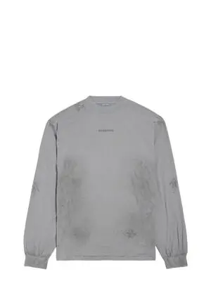 Balenciaga Distressed Crewneck Sweatshirt - Grey