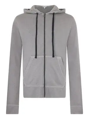 JAMES PERSE Zip-front Hooded Jacket - Gray