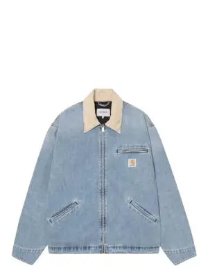 Carhartt Work In Progress Carhartt WIP Denim Jacket With Contrast Collar Blue