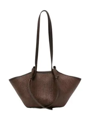Yuzefi Mochi Woven-effect Shoulder Bag - Brown