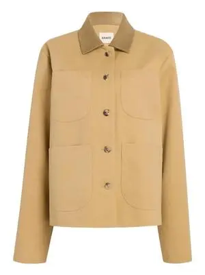Khaite Single-breasted Jacket With Patch Pockets - Wheat