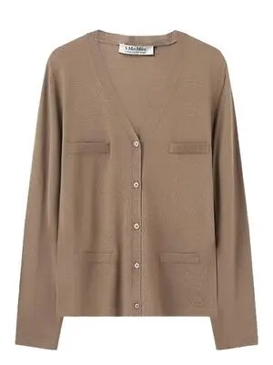Max Mara V-neck Long-sleeved Sweater - Camel