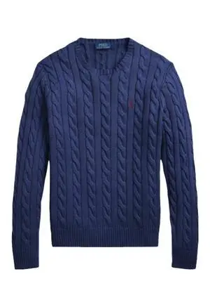Polo Ralph Lauren Embroidered Pony Crew Neck Jumper - Blue