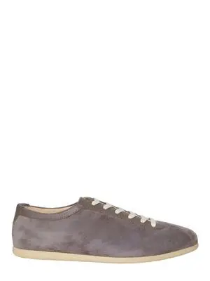 Brunello Cucinelli Lace-up Leather Sneakers - Gray